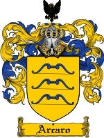 Arcaro family crest coat of arms emailed to you within 24 hours ...