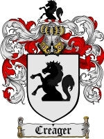 Creager family crest coat of arms emailed to you within 24 hours ...