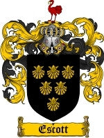 Escott family crest coat of arms emailed to you within 24 hours ...