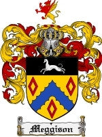 Meggison family crest coat of arms emailed to you within 24 hours ...