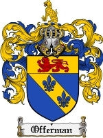 Offerman family crest coat of arms emailed to you within 24 hours ...