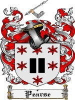 Pearse family crest coat of arms emailed to you within 24 hours ...