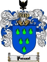 Peruzzi family crest coat of arms emailed to you within 24 hours ...
