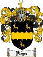 Pleger family crest coat of arms emailed to you within 24 hours ...