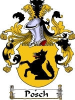 Posch family crest coat of arms emailed to you within 24 hours – Family ...