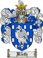 Rieth family crest coat of arms emailed to you within 24 hours – Family ...