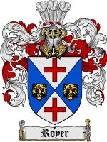 Royer family crest coat of arms emailed to you within 24 hours – Family ...