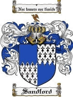 Sandford family crest coat of arms emailed to you within 24 hours ...