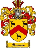 Servais family crest coat of arms emailed to you within 24 hours ...