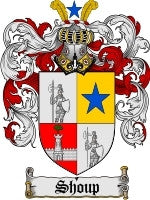 Shoup family crest coat of arms emailed to you within 24 hours – Family ...