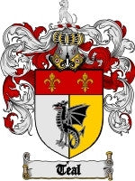 Teal family crest coat of arms emailed to you within 24 hours – Family ...