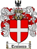 Teutonico family crest coat of arms emailed to you within 24 hours ...