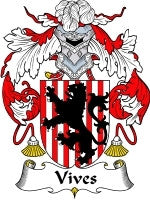 Vives family crest coat of arms emailed to you within 24 hours – Family ...