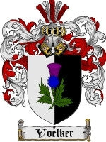 Voelker family crest coat of arms emailed to you within 24 hours ...